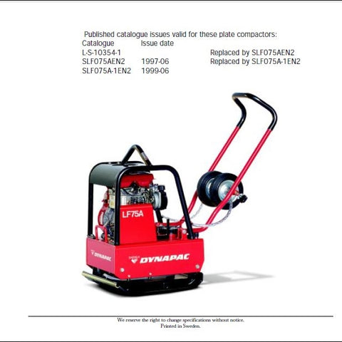 Catálogo de Peças DYNAPAC – Catalogoeservico
