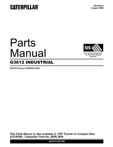 Catálogo De Peças Motor Industrial G3612 Caterpillar - – Catalogo&Servico
